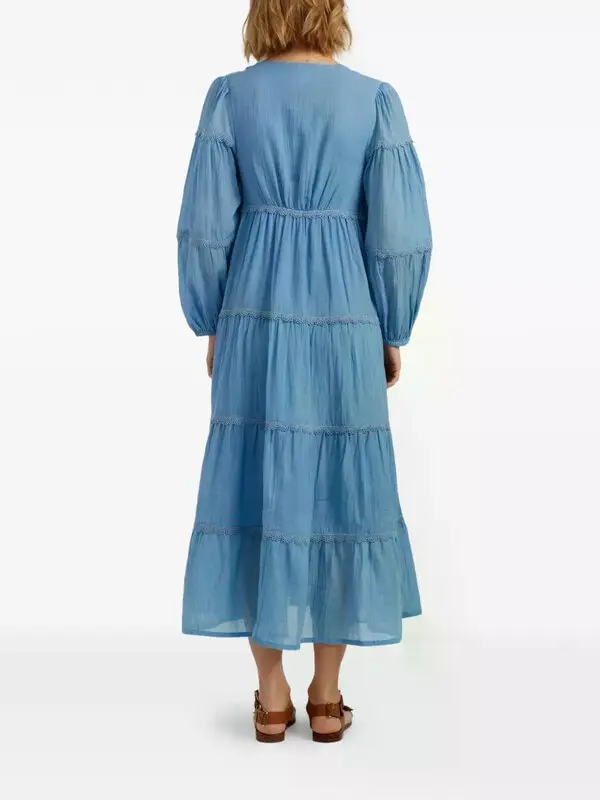 Chinti & Parker V-neck Midi Dress - Blue