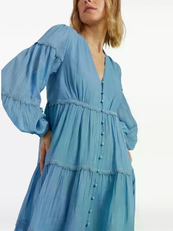 Chinti & Parker V-neck Midi Dress - Blue