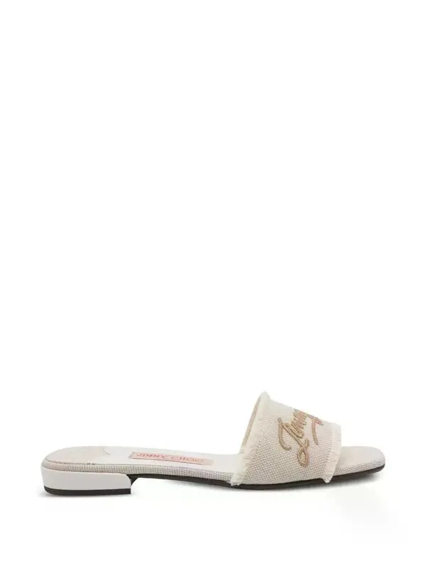 JIMMY CHOO Logo-embroidered Sandals