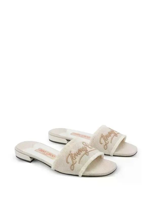 JIMMY CHOO Logo-embroidered Sandals