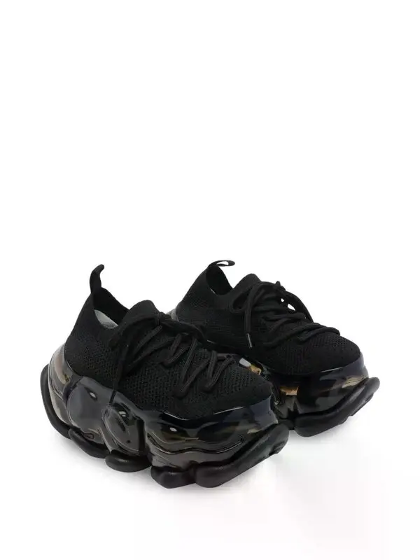 GROUNDS Skyscraper Lace-up Sneakers - Black