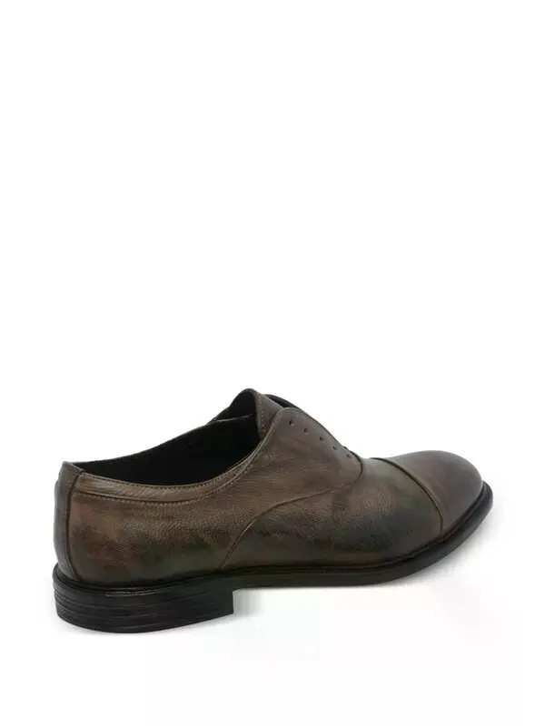 PAWELK'S Leather Derby Shoes - Brown