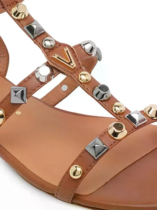 VIA ROMA 15 Leather Sandals - Brown