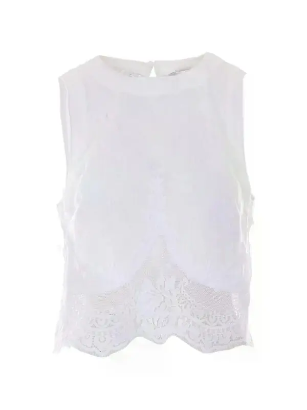 TWINSET Floral-lace Tank Top - White