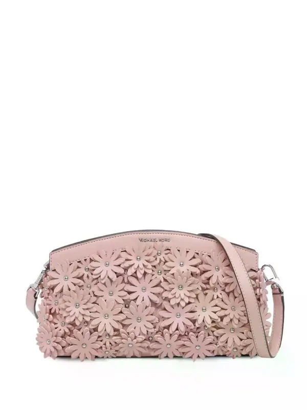 Michael Kors Floral-appliqué Shoulder Bag - Pink