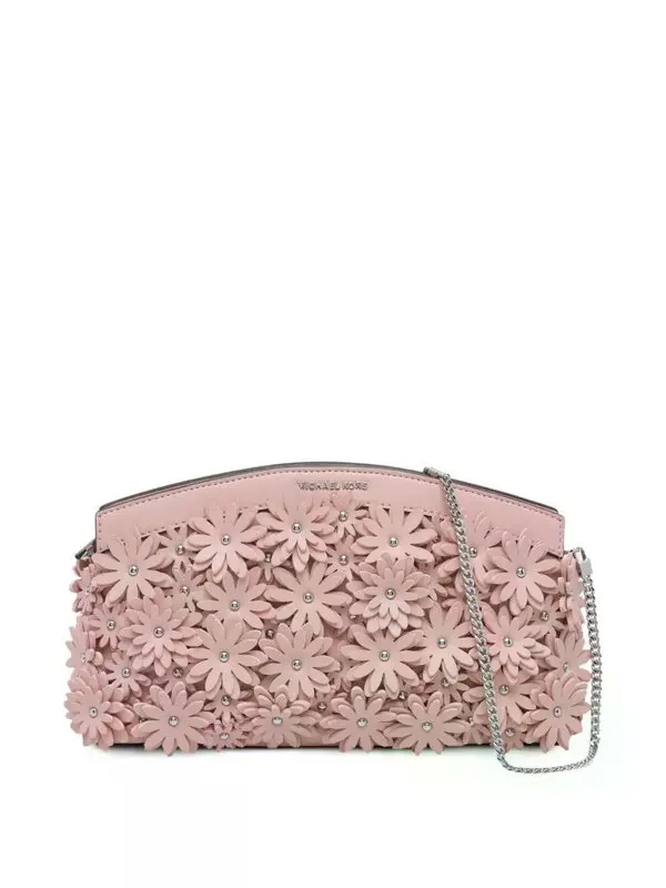 Michael Kors Floral-appliqué Shoulder Bag - Pink