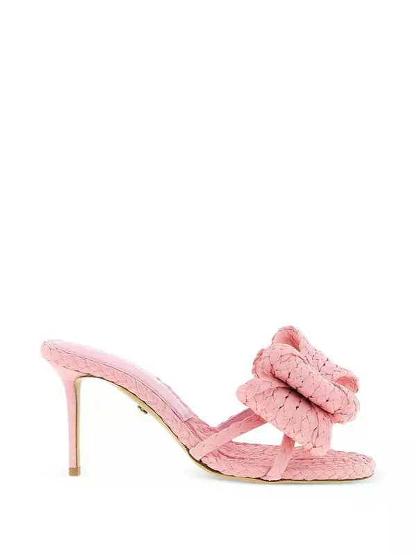 Mach & Mach Le Cadeau Woven Bow-detail Sandals - Pink