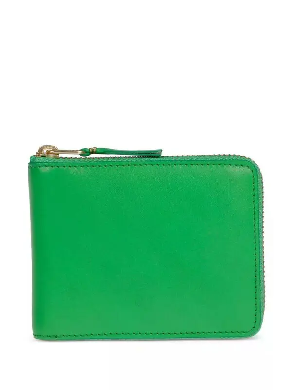 Comme Des Garçons Classic Leather Zipped Wallet - Green