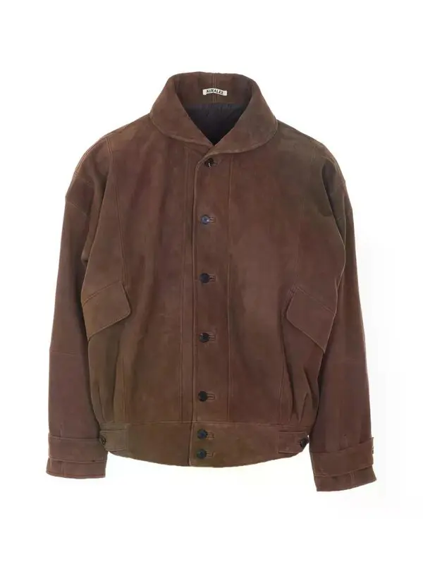 Auralee Suede Button-up Jacket - Brown