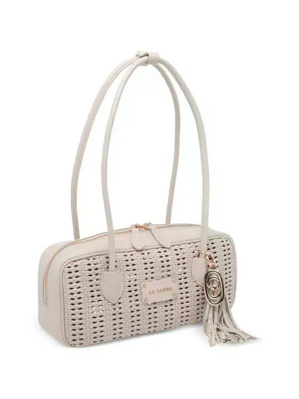 LA CARRIE Woven Zipped Shoulder Bag