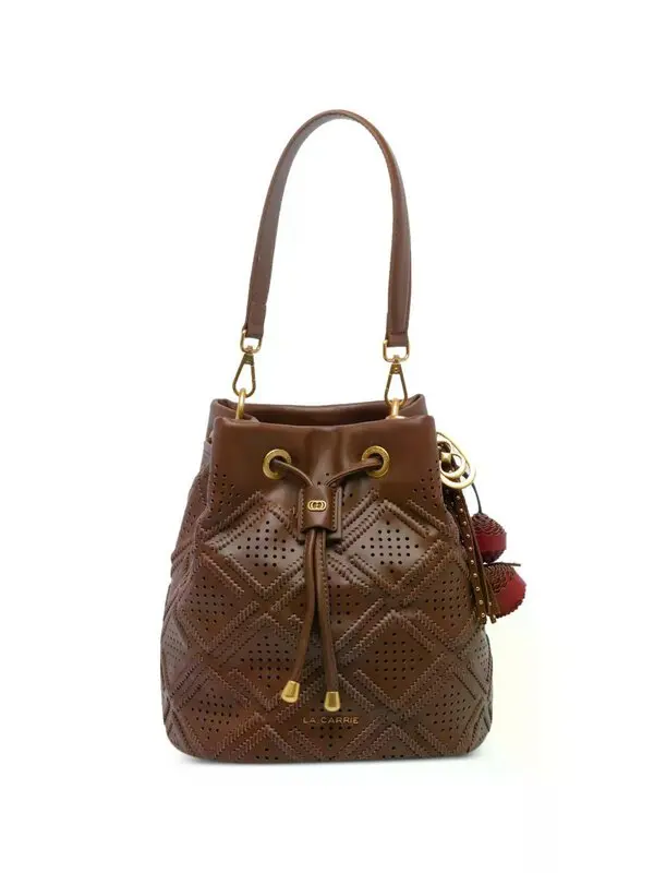 LA CARRIE Labyrinth Bucket Bag - Brown