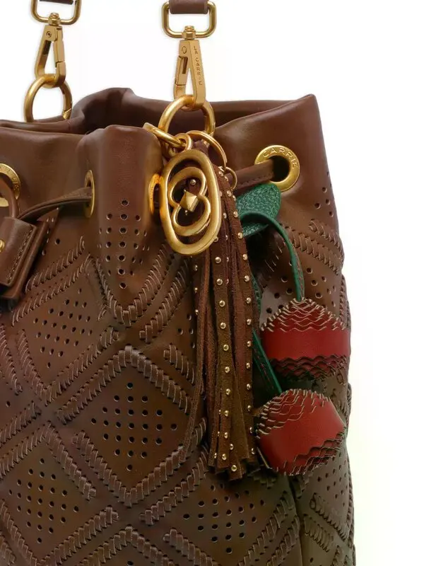 LA CARRIE Labyrinth Bucket Bag - Brown