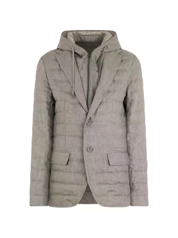 Herno Hooded Blazer With Flap-pockets - Grey