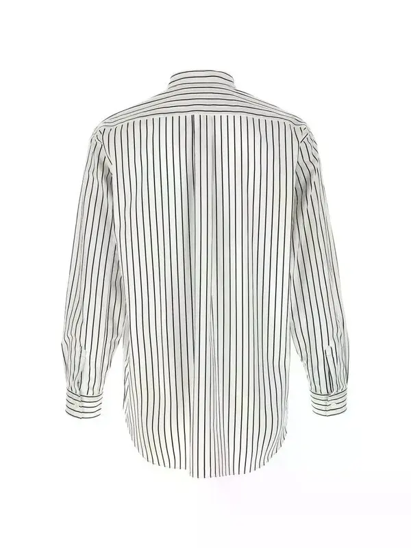 Comme Des Garçons Striped Patch-pocket Shirt