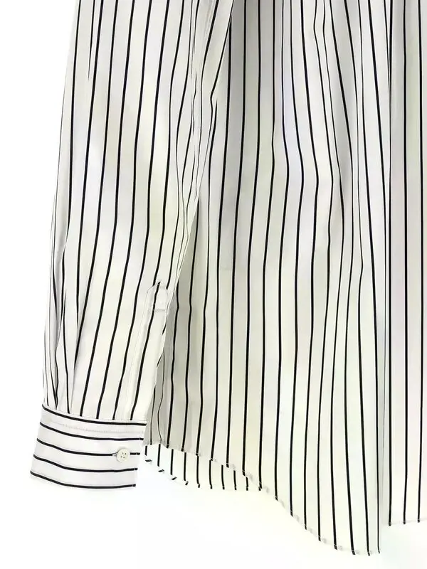 Comme Des Garçons Striped Patch-pocket Shirt