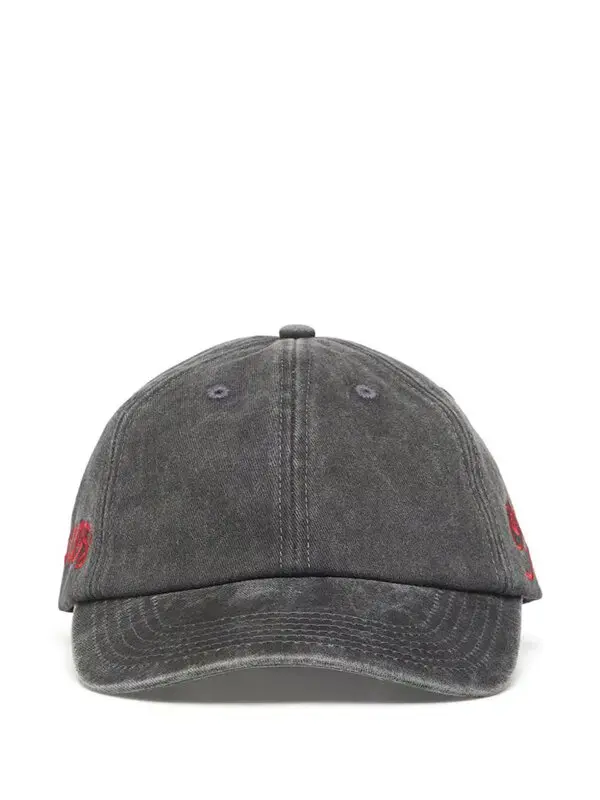 PLEASURES Scrawl Embroidered Cap - Grey