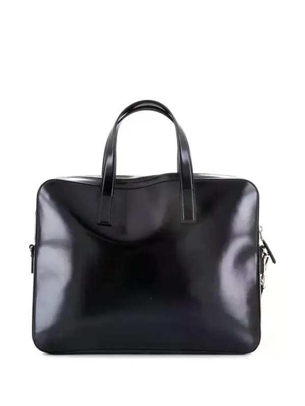 Prada Convertible Zip Around Briefcase Brushed Leather Medium
