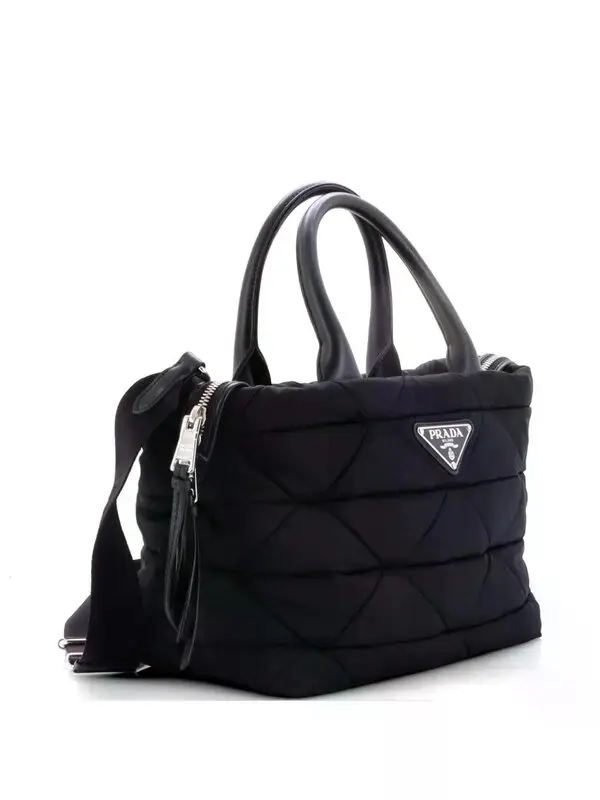 Prada Padded Quilted Re-nylon Leather Satchel