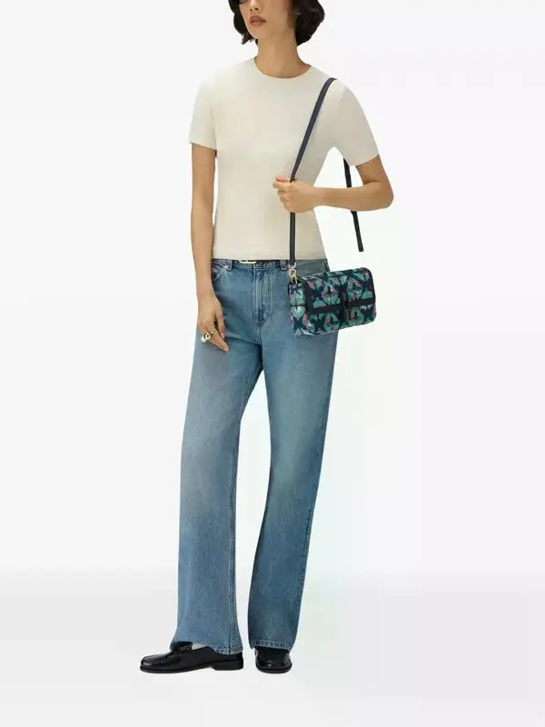 Furla Iride Small Floral-jacquard Crossbody Bag - Blue