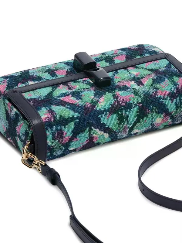 Furla Iride Small Floral-jacquard Crossbody Bag - Blue