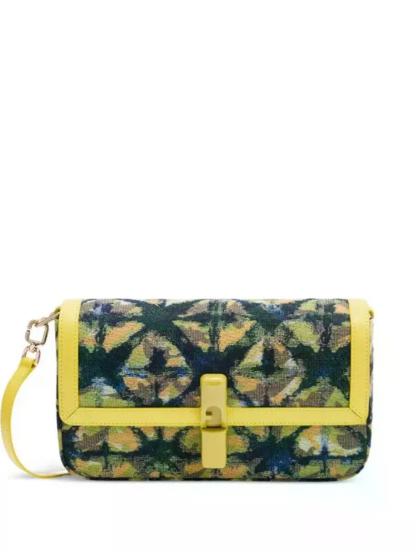 Furla Siride Floral-jacquard Crossbody Bag - Yellow