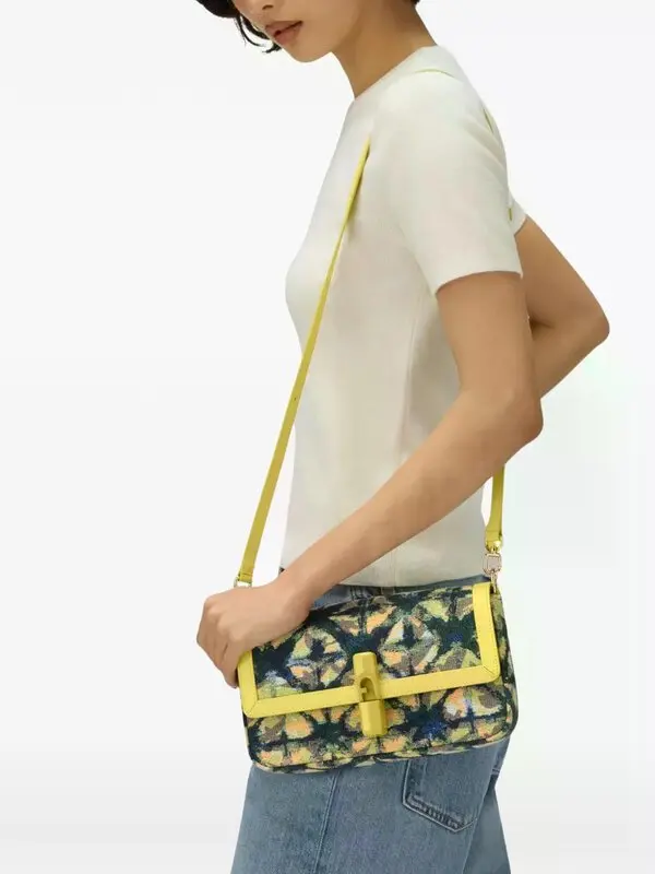 Furla Siride Floral-jacquard Crossbody Bag - Yellow