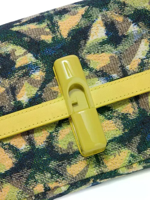 Furla Siride Floral-jacquard Crossbody Bag - Yellow
