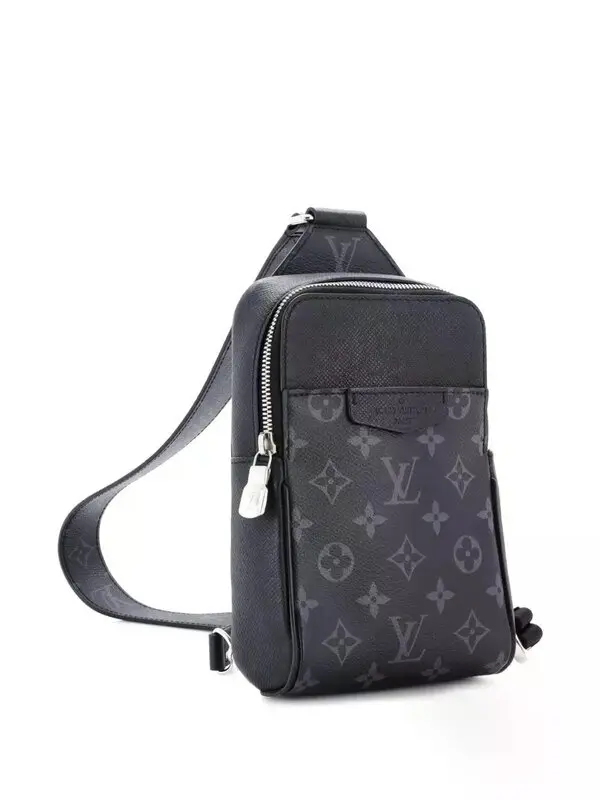 LOUIS VUITTON Outdoor Slingbag Monogram Taigarama Backpack - Black