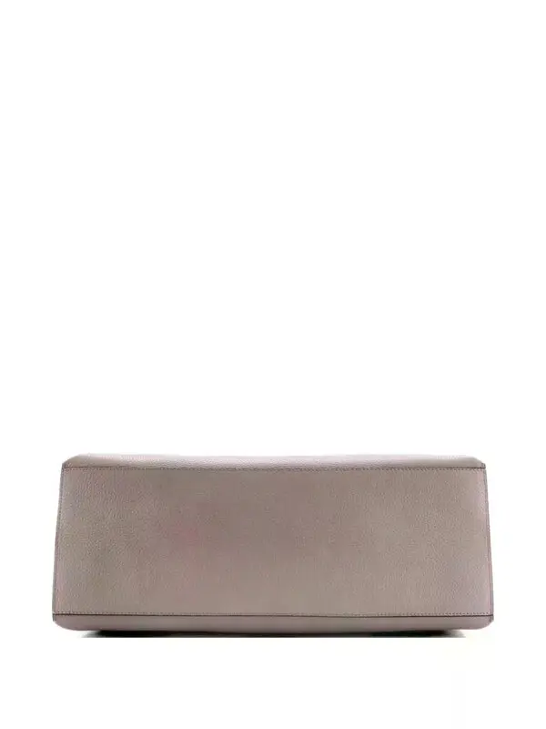 Gucci Bamboo Daily Top Handle Leather Large Satchel - Grey