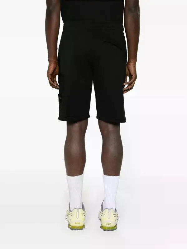 Stone Island Logo Patch Track Shorts - Black