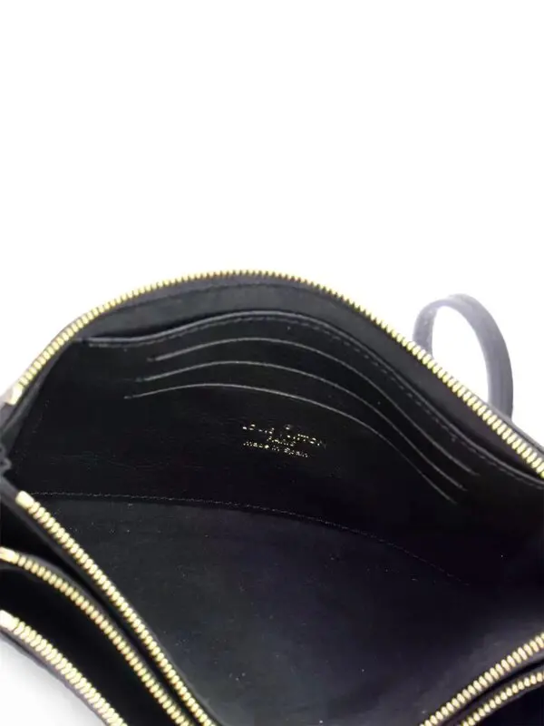 LOUIS VUITTON Double Zip Pochette Bicolor Monogram Empreinte Giant - Black