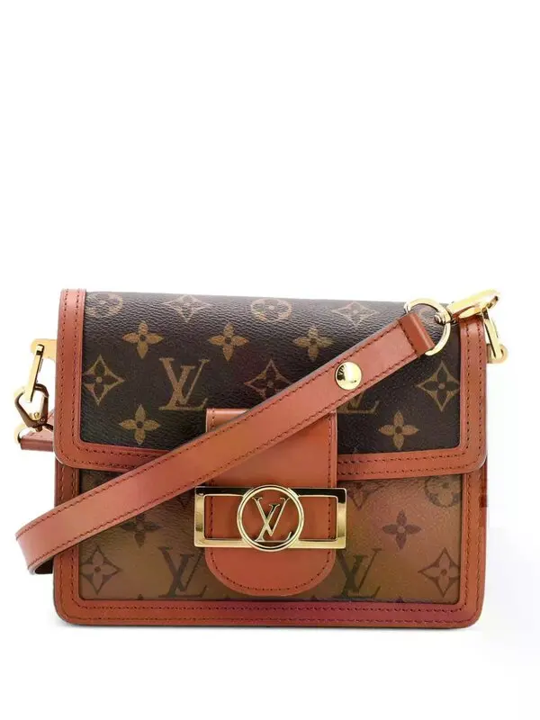 LOUIS VUITTON Dauphine Shoulder Bag Reverse Monogram Canvas - Brown