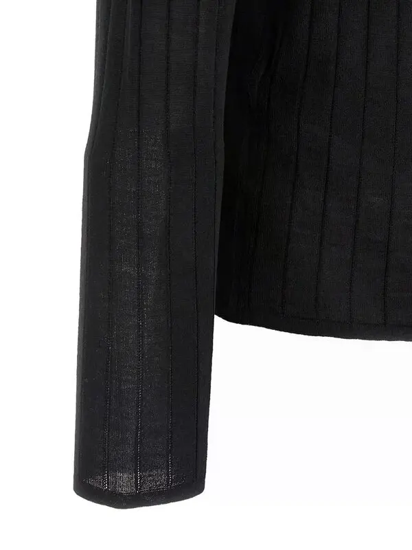 Saint Laurent Pointelle Wool Polo Shirt