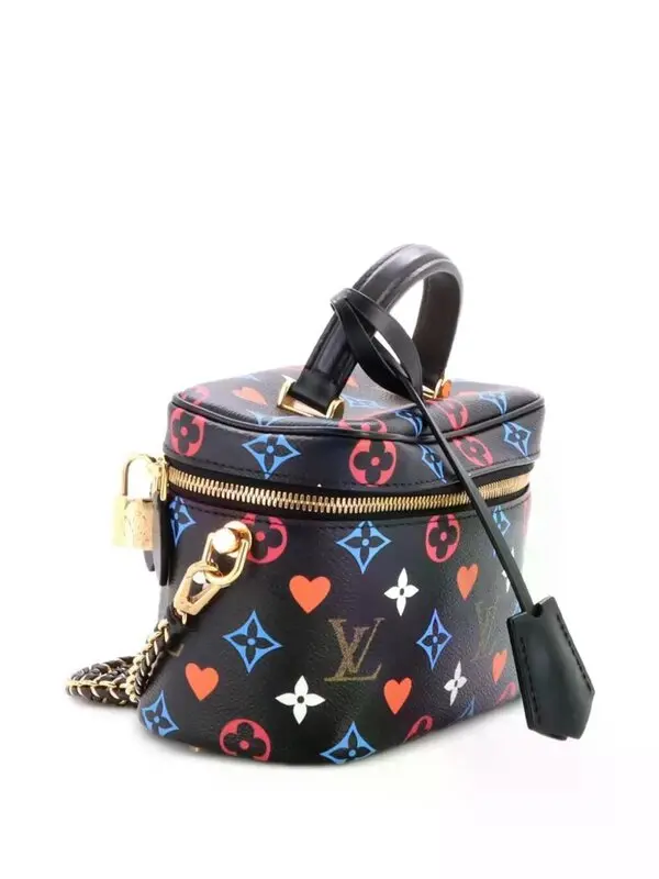 LOUIS VUITTON Vanity Handbag Limited Edition Game On Monogram Pm Satchel - Black