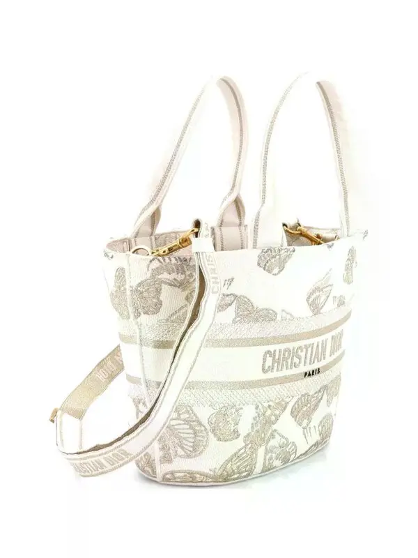 Dior Panier Chapeau Embroidered Canvas Tote Bag