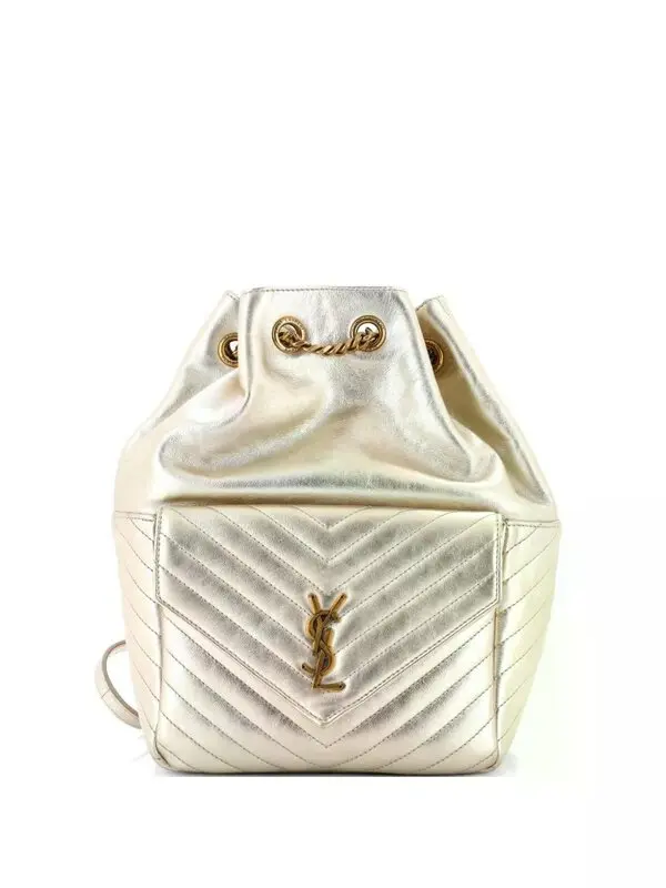 Saint Laurent Joe Matelasse Chevron Leather Backpack