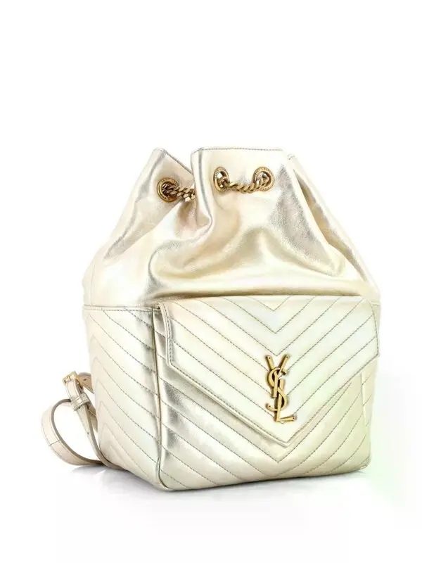 Saint Laurent Joe Matelasse Chevron Leather Backpack