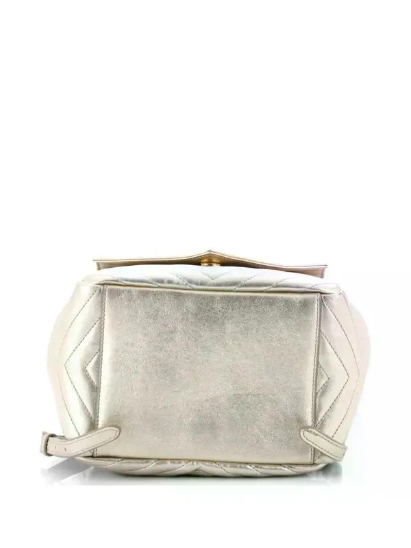 Saint Laurent Joe Matelasse Chevron Leather Backpack