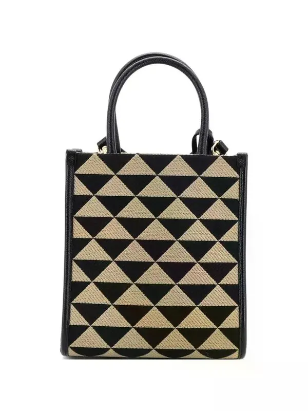 Prada Symbole Shopper Tote Jacquard Mini Crossbody Bag