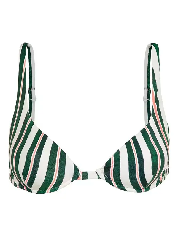 LENNY NIEMEYER Striped Bikini Top - Green