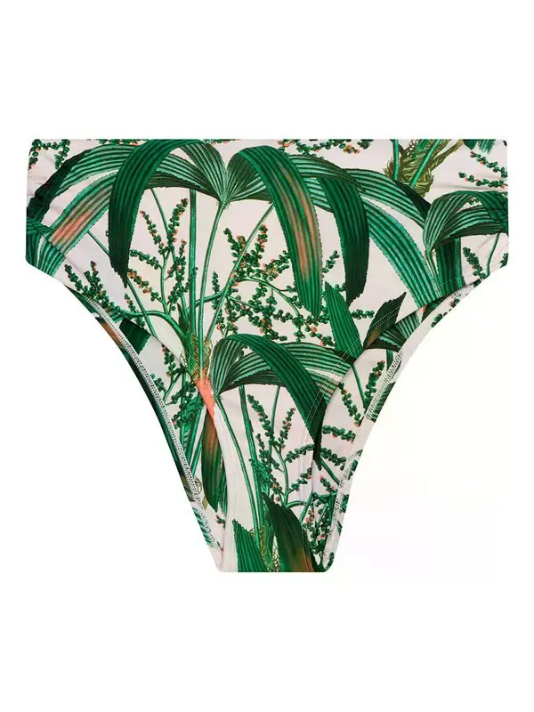 LENNY NIEMEYER Leaf-print Bikini Bottom - Green