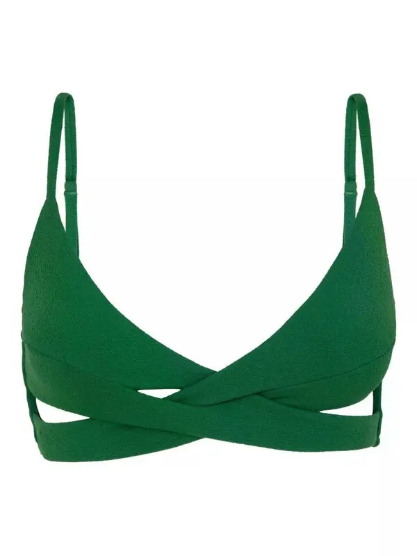 LENNY NIEMEYER Cross-front Bikini Top - Green