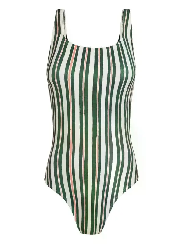 LENNY NIEMEYER Striped One-piece Swimsuit - Green