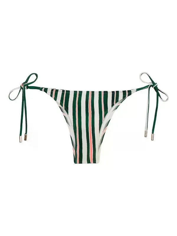 LENNY NIEMEYER Lacinho Striped Tie-side Bikini Bottom - Green