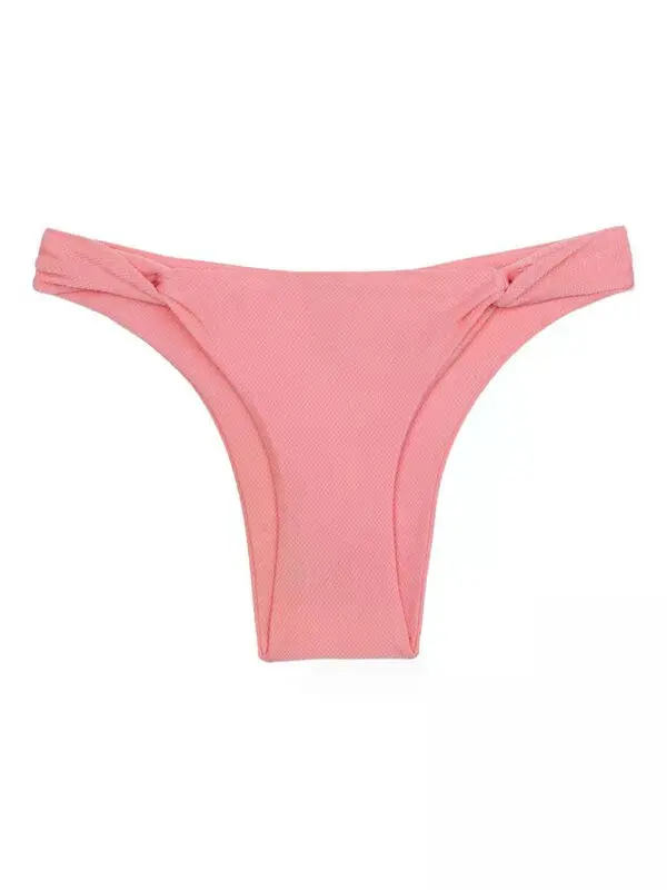 LENNY NIEMEYER Knot-detail Textured Bikini Bottom - Pink