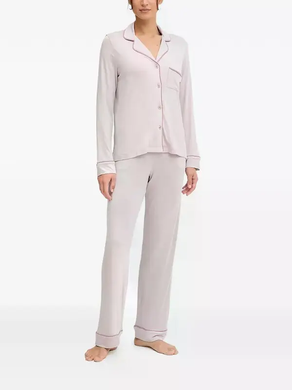 Dkny Long-sleeve Pajama Set - Neutrals