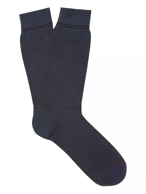 Zegna Ribbed Ankle Socks - Grey