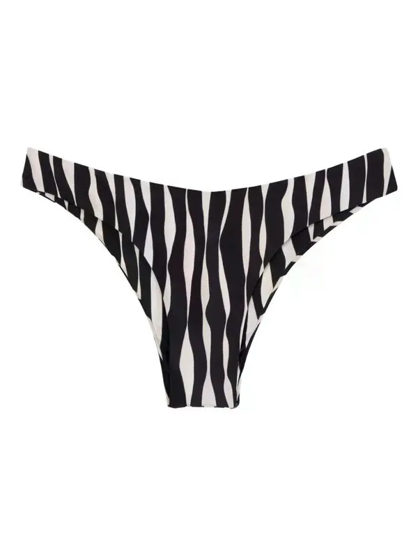 LENNY NIEMEYER Zebra-print Bikini Bottom - Black