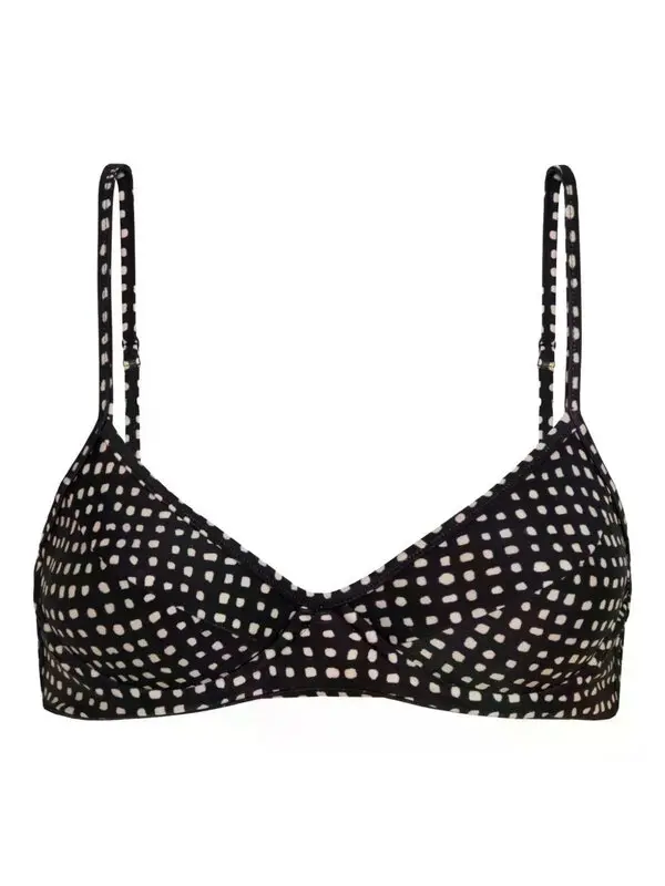 LENNY NIEMEYER Spot-print Bikini Top - Black