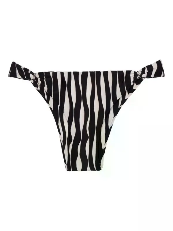 LENNY NIEMEYER Zebra-print Bikini Bottom - Black